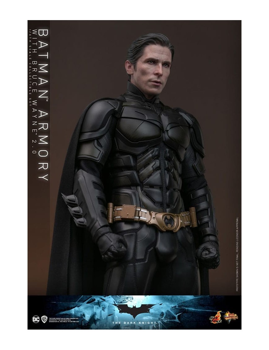 Hot Toys Movie Masterpiece The Dark Knight Batman Armory With Bruce Wayne 20 Version 16 Scale